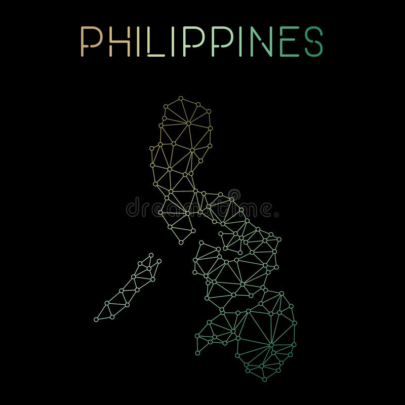 Philippines network map. stock vector. Illustration of government ...