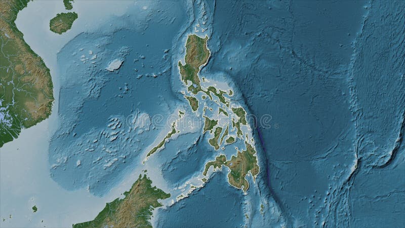 Philippines outlined. Pale stock illustration. Illustration of ...