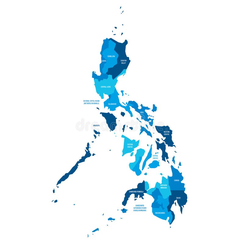 Philippines Political Map of Administrative Divisions Stock Vector ...