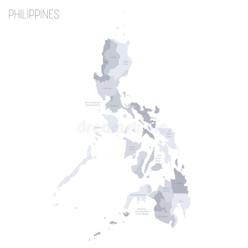 Philippines Political Map of Administrative Divisions Stock Vector ...