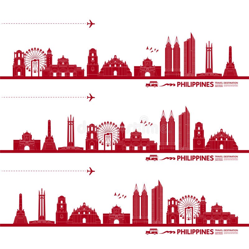 Philippines Travel Destination Vector Illustration Stock Vector ...