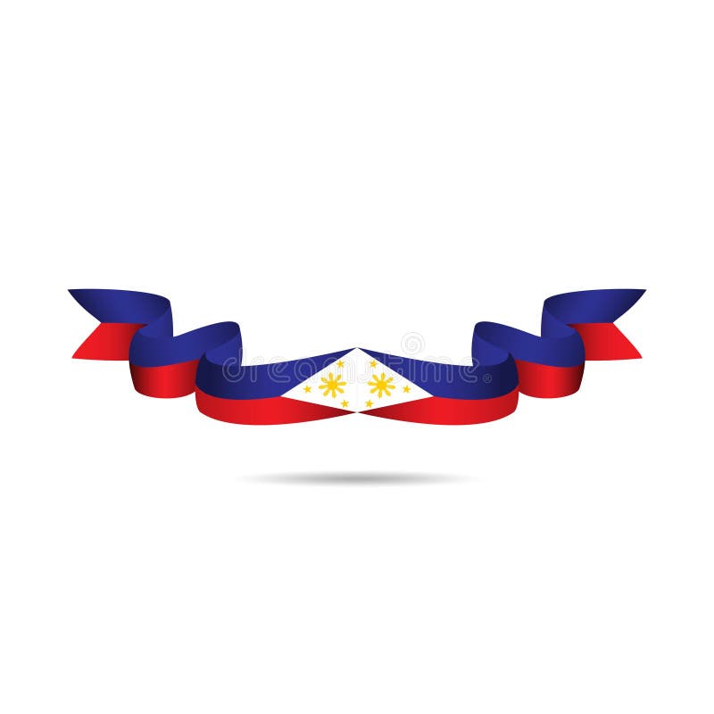 Philippines Ribbon Flag Vector Template Design Illustration Stock ...
