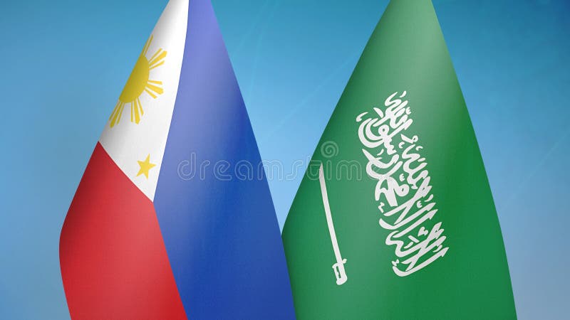 Philippines and Saudi Arabia Two Flags Stock Illustration ...