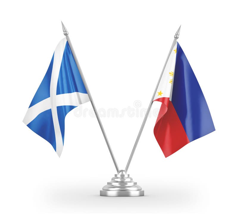 Philippines Vs Scotland, Scottish Smoke Flags Placed Side by Side ...