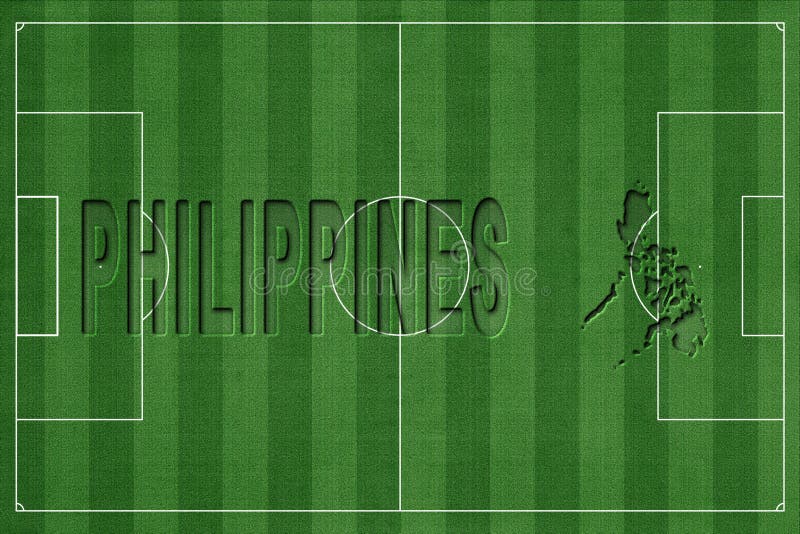 Philippines on Soccer Field, National Team Stock Illustration ...