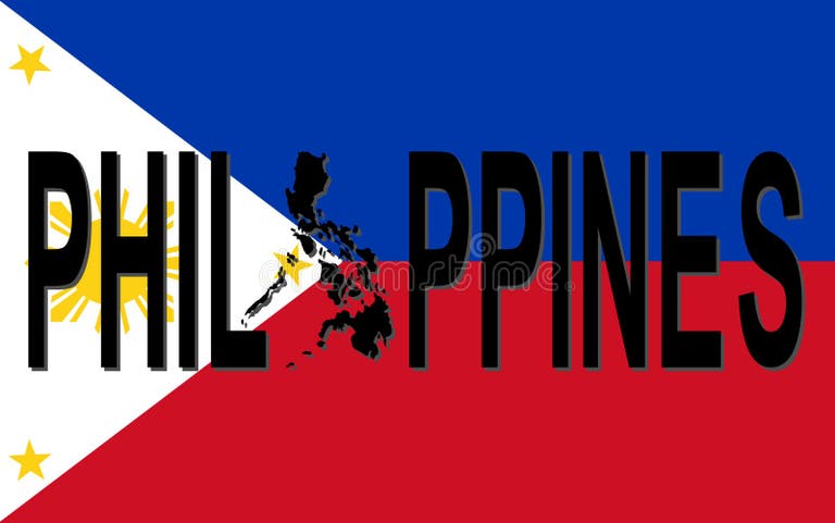 Philippines text with map stock vector. Illustration of text - 4006853