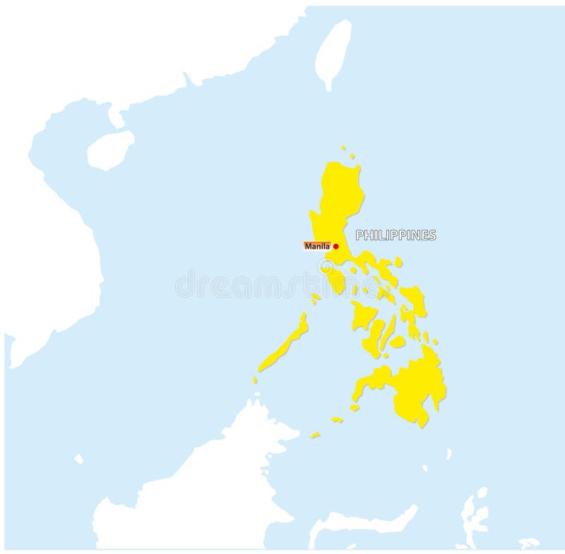 The Philippines Vector Map with Capital Manila Stock Vector ...