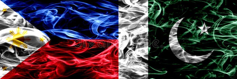 Philippines Vs Pakistan, Pakistani Smoke Flags Placed Side by Side ...