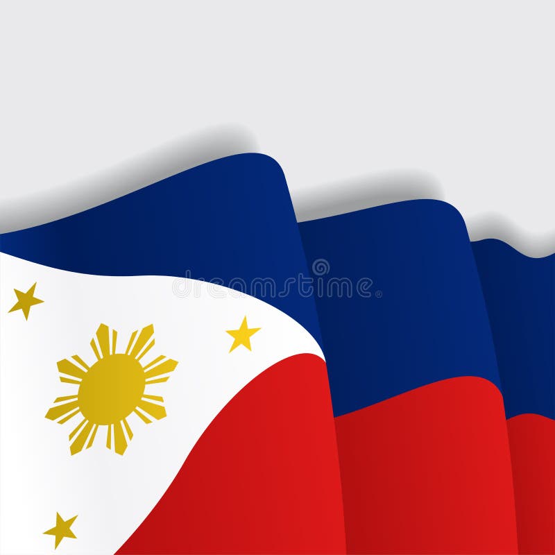 Philippines Waving Flag. Vector Illustration. Stock Vector ...