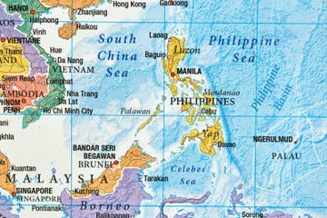 Philippines on the World Map Close-up Stock Image - Image of equator ...