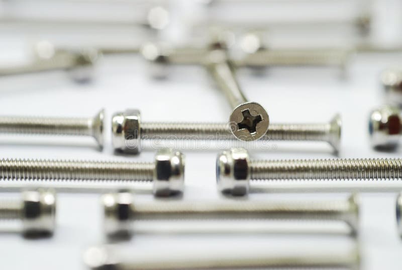 Philips Head Bolt and Lock Nut Stock Photo - Image of bolt, bits: 16161938