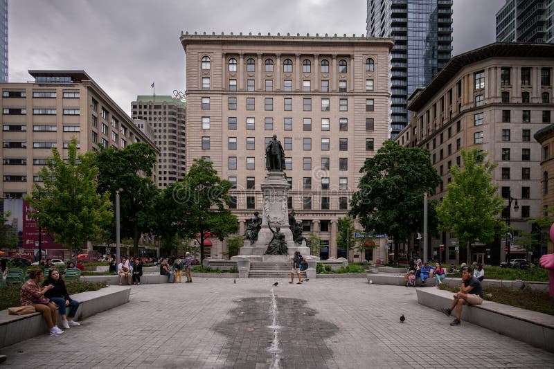 Philips Square in Downtown Montreal Editorial Photography - Image of ...
