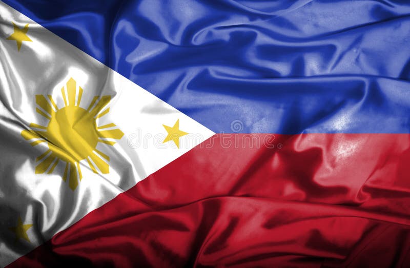 Phillipines waving flag stock illustration. Illustration of border ...