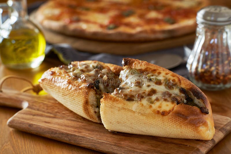 Philly Cheese Steak Sandwich with Peppers and Onions Stock Image ...