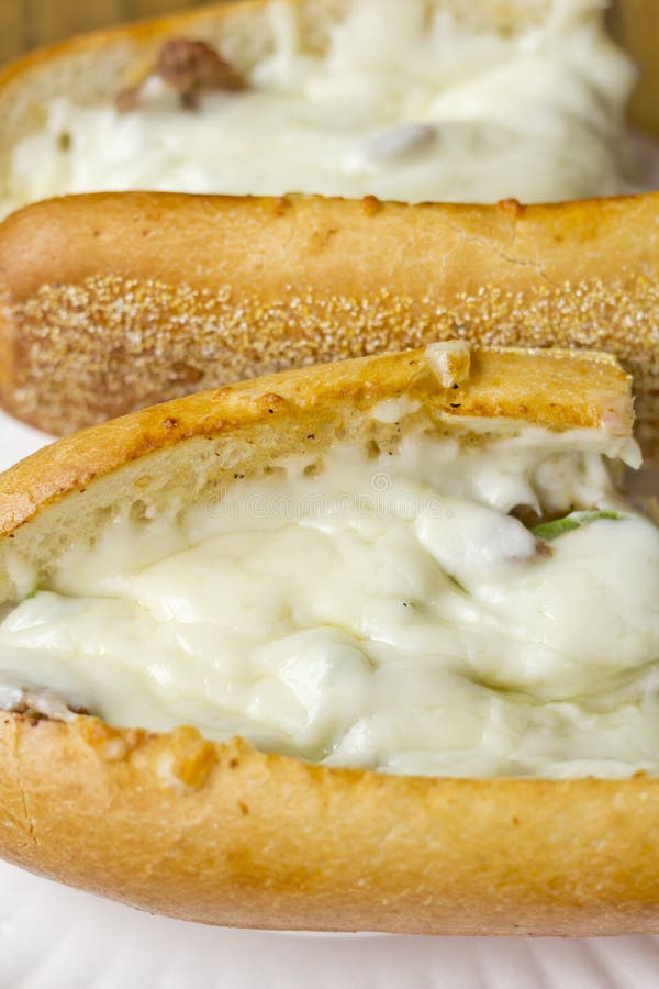 Philly Cheesesteak stock image. Image of mushroom, mozzarella - 58523903