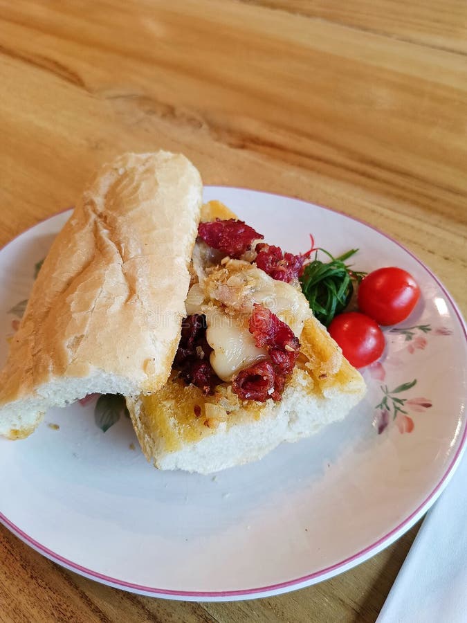 Philly Cheesesteak Sandwich Stock Image - Image of breakfast, icing ...