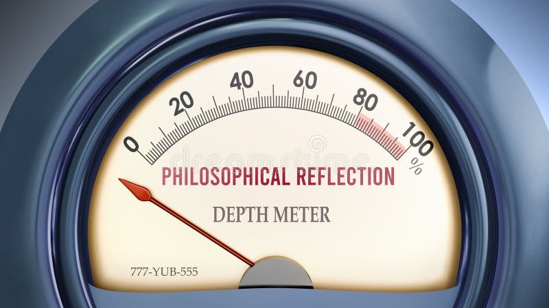 Philosophical Reflection and Depth Meter that Hits less Than Zero, Very ...