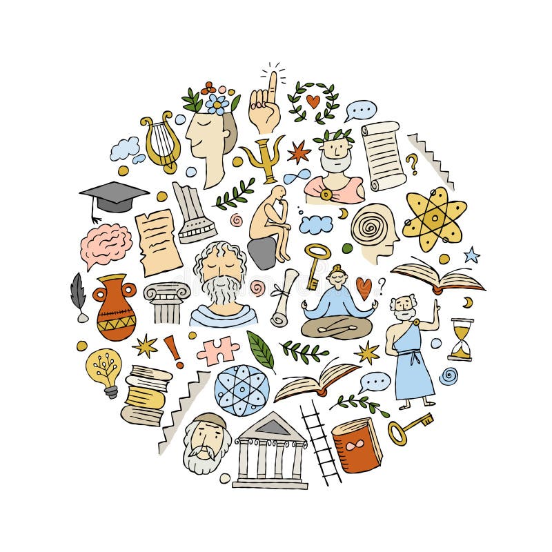 A Symbol of the Philosophy Socrates Stock Illustration - Illustration ...