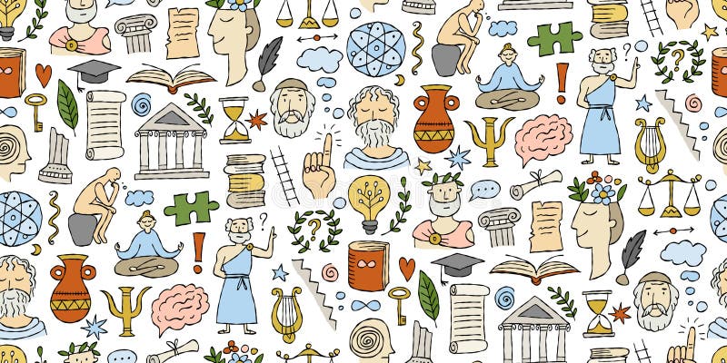 A Symbol of the Philosophy Socrates Stock Illustration - Illustration ...