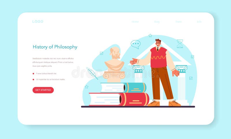Philosophy Web Banner or Landing Page. Ancient Study of General Stock ...