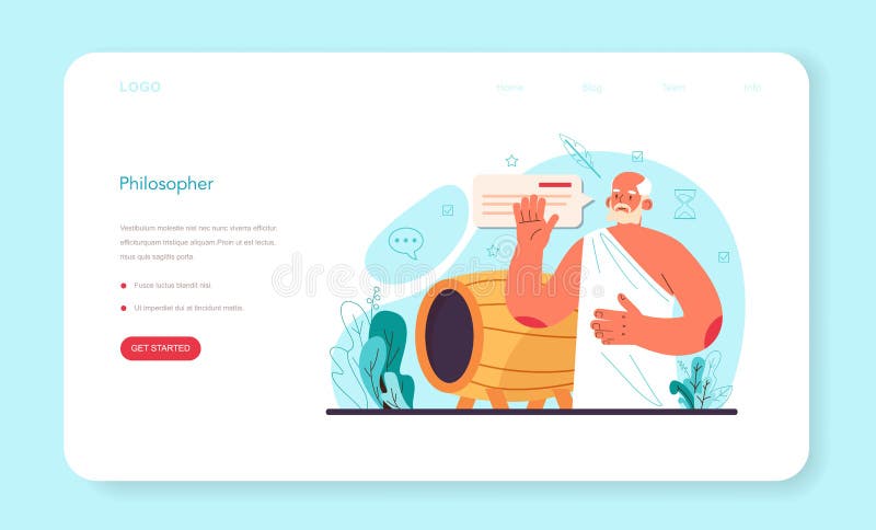 Philosophy Web Banner or Landing Page. Ancient Study of General Stock ...