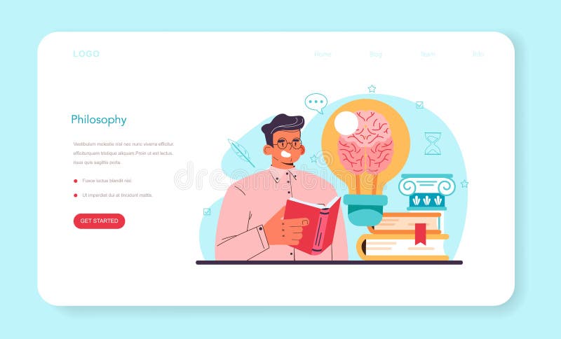 Philosophy Web Banner or Landing Page. Ancient Study of General Stock ...