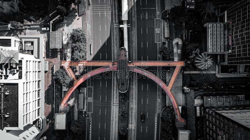 Phinisi Pedestrian Bridge, Center Jakarta Stock Photo - Image of center ...