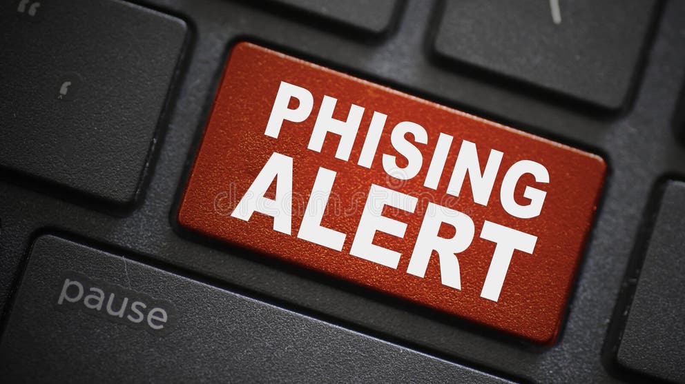 Phishing Alert Text Button on Keyboard Stock Photo - Image of digital ...