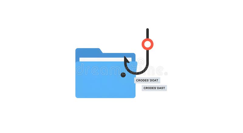 Phishing Attack on Files stock illustration. Illustration of file ...