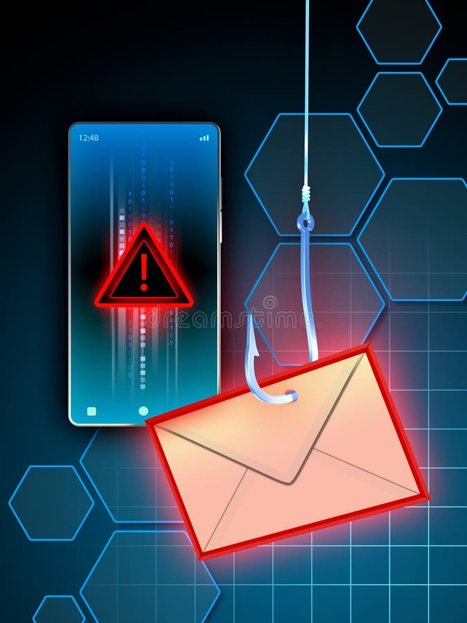 Phishing Attack Using Email Stock Illustration - Illustration of ...