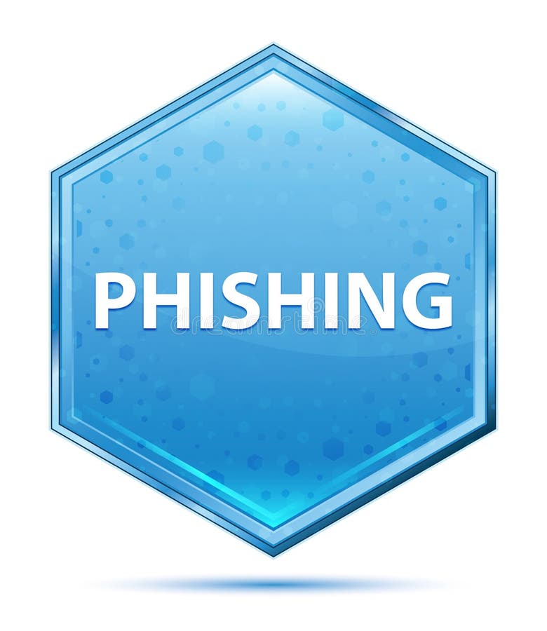 Phishing Crystal Blue Hexagon Button Stock Illustration - Illustration ...