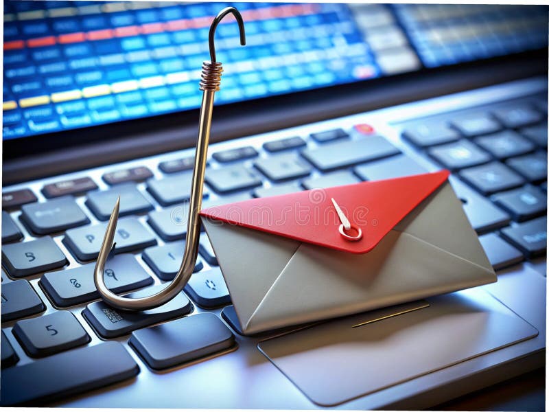 Phishing Email Attack Showing an Email with a Bait and a Suspicious Red ...