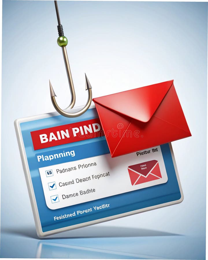 Phishing Email Attack Showing an Email with a Bait and a Suspicious Red ...