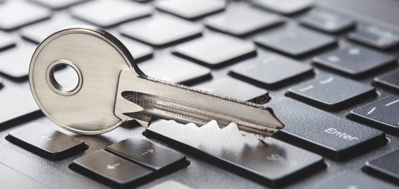 Phishing, Hacking Personal Data and Money , Key and Hook on Computer ...