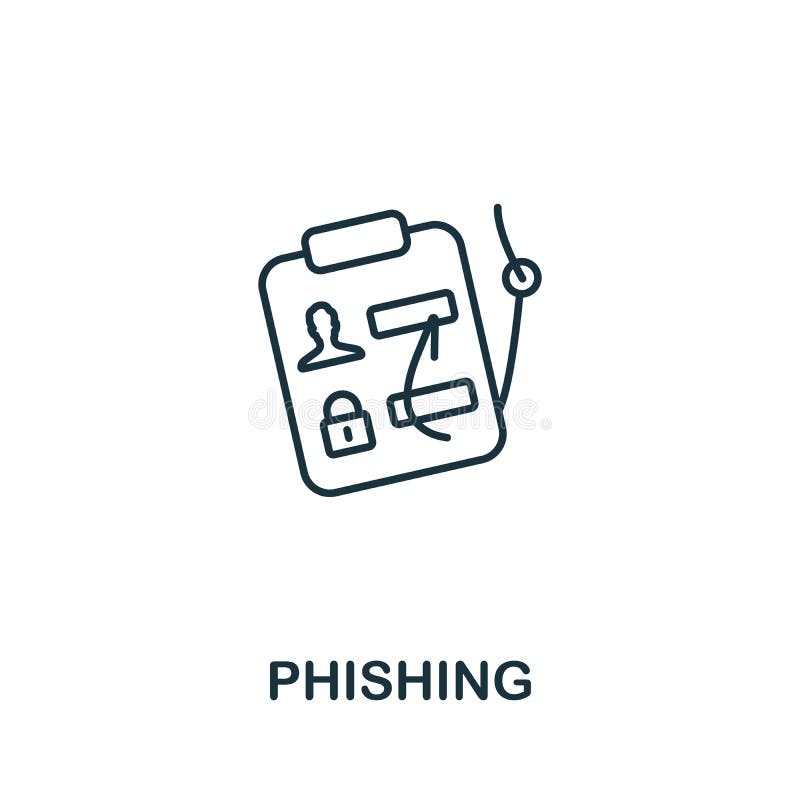 Phishing Attack Icon from Cyber Security Collection. Simple Line ...