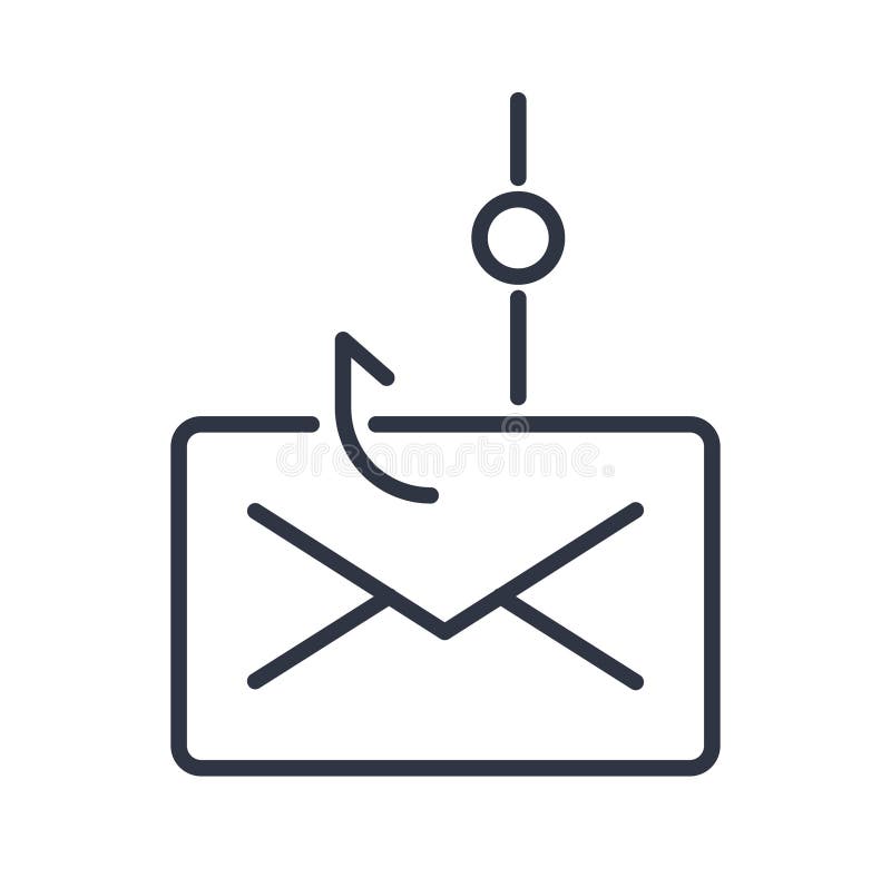 Phishing Line Icon. Editable Strokes Stock Vector - Illustration of ...