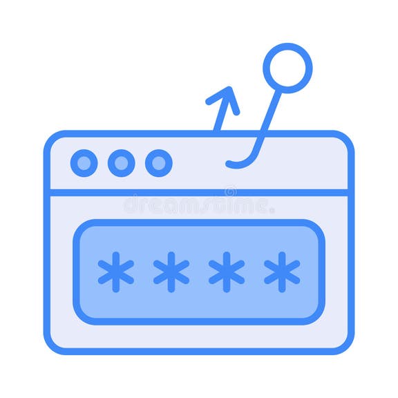 Phishing Password Icon, Hacker Attack and Web Security. Steal Passwords ...