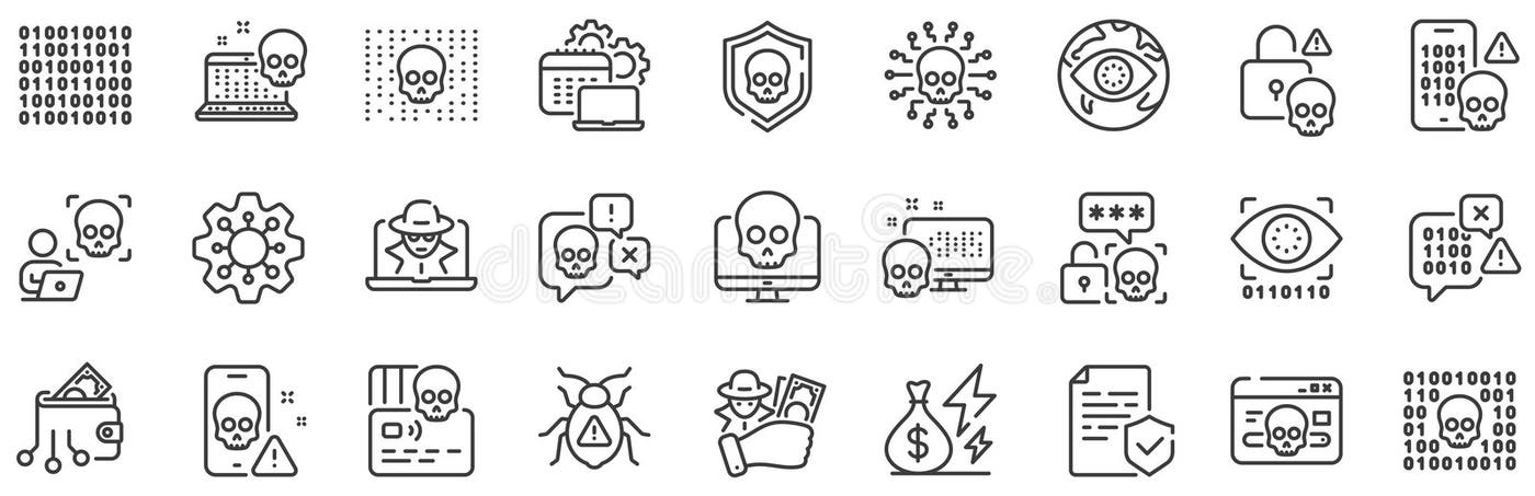 Binary Code Skull Skeleton Stock Illustrations – 21 Binary Code Skull Skeleton Stock ...