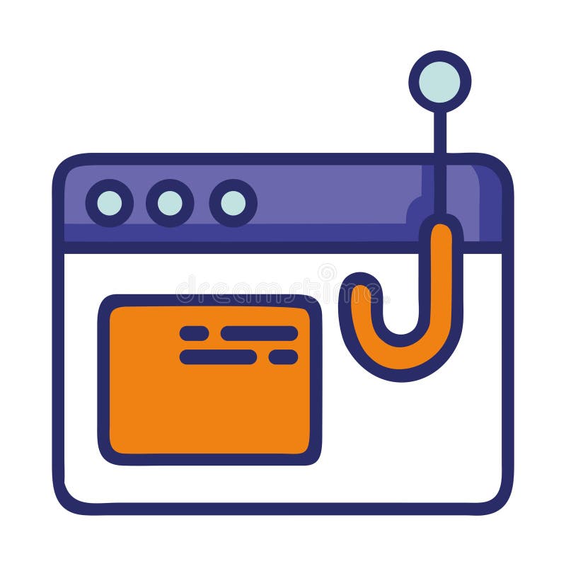 Phishing Scam Alert Icon stock illustration. Illustration of hacking ...