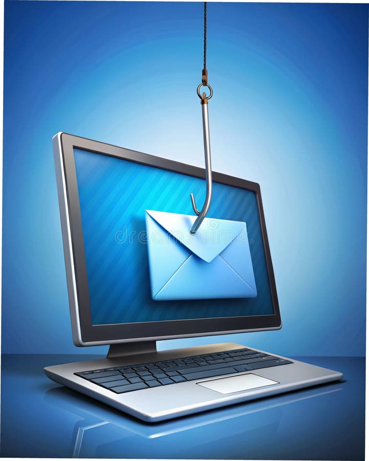 Phishing Scam Concept with a Computer Screen Showing a Fraudulent Email ...