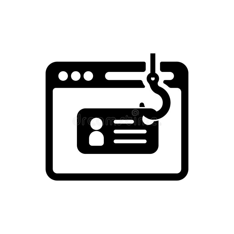 Phishing Scam Vector Icon Illustration Internet Browser Stock Vector ...