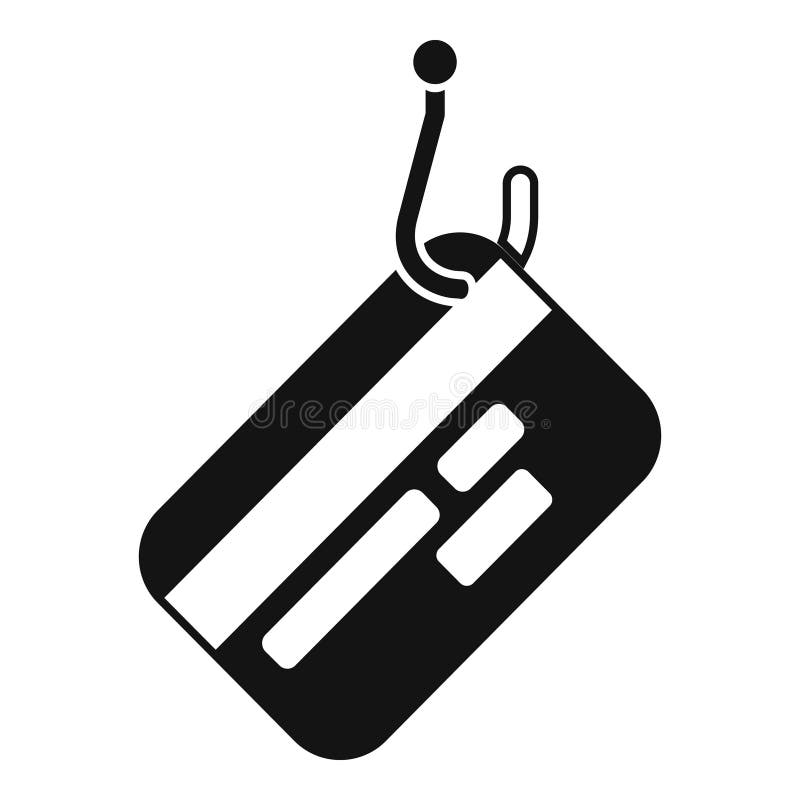 Phishing Stealing Credit Card Data Using Hook Icon Stock Illustration ...