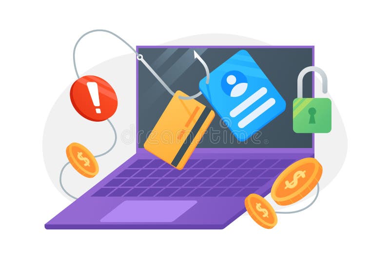 Phishing To Get User S Data Vector Illustration. Stock Vector ...