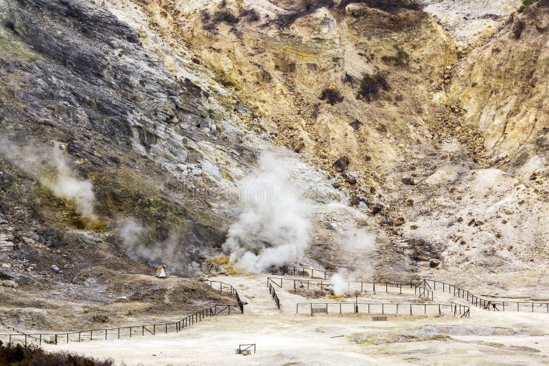 Phlegraean Fields in Big Volcano Near Naples Stock Image - Image of ...