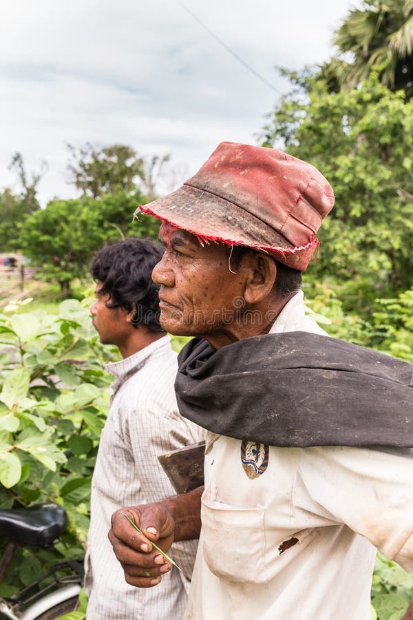 Image of a Khmer Rural Man in the Countryside. Editorial Image - Image ...