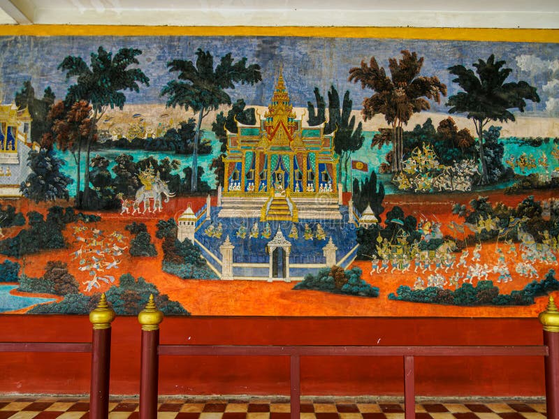 Section Royal Palace Mural Phnom Penh Cambodia Stock Photos - Free ...