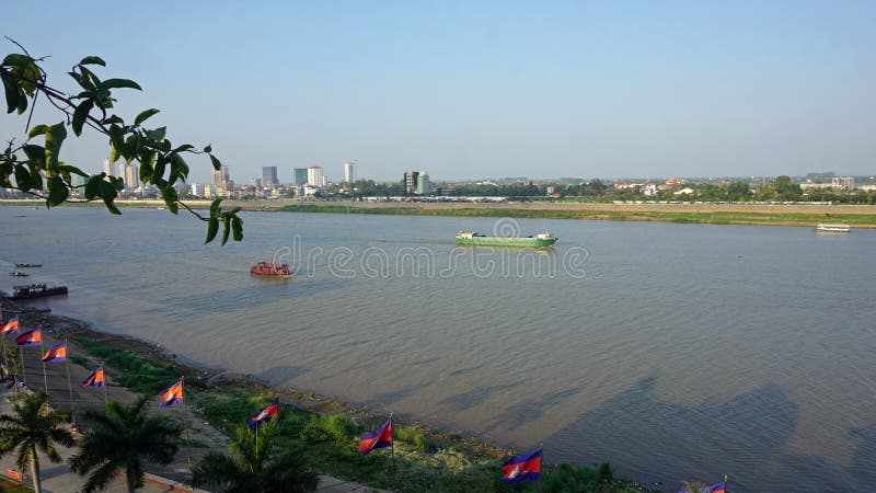 Phnom penh riverside stock image. Image of landscape - 114234909