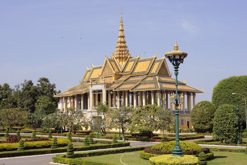 Phnom Penh Royal palace stock photo. Image of kingdom - 13209292