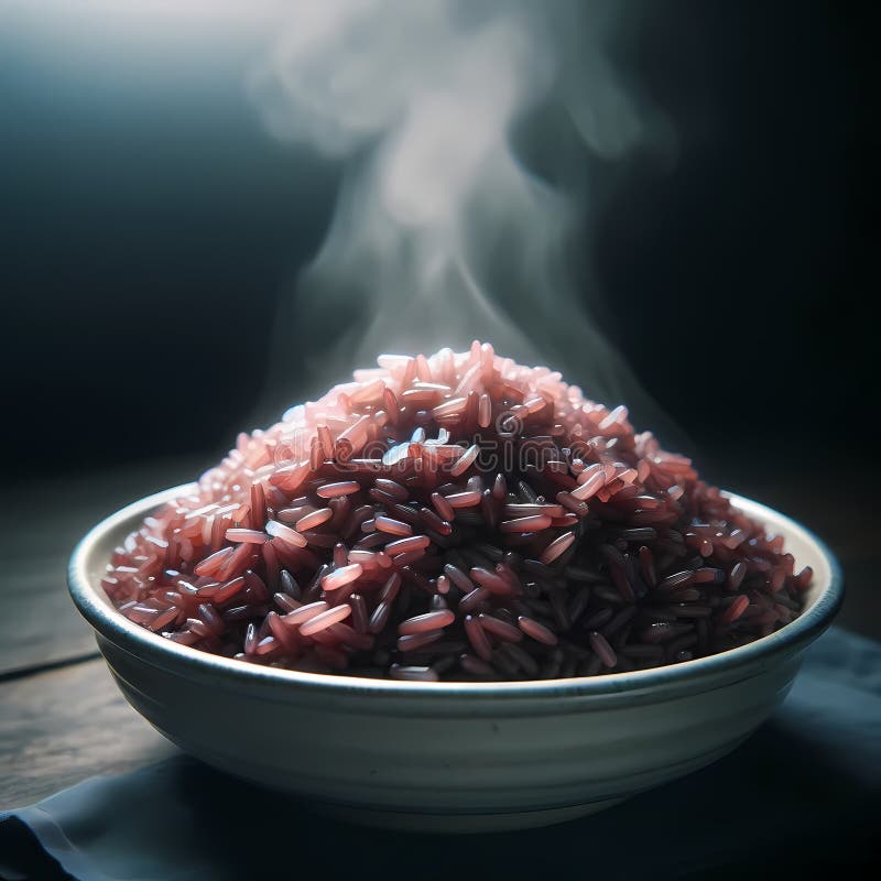 A Pho of Hot Cooked Rice Berry in a Plate by Generative AI Stock ...