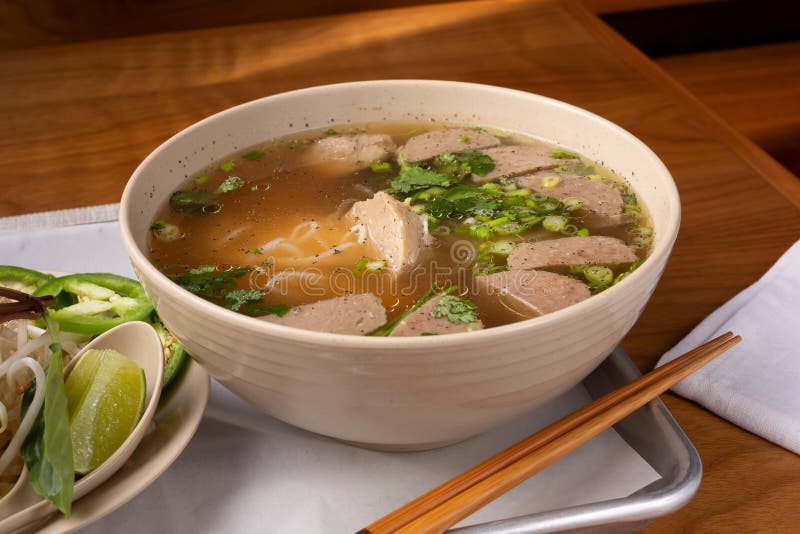 Pho meatballs stock image. Image of kitchen, plate, lifestyle - 192750447